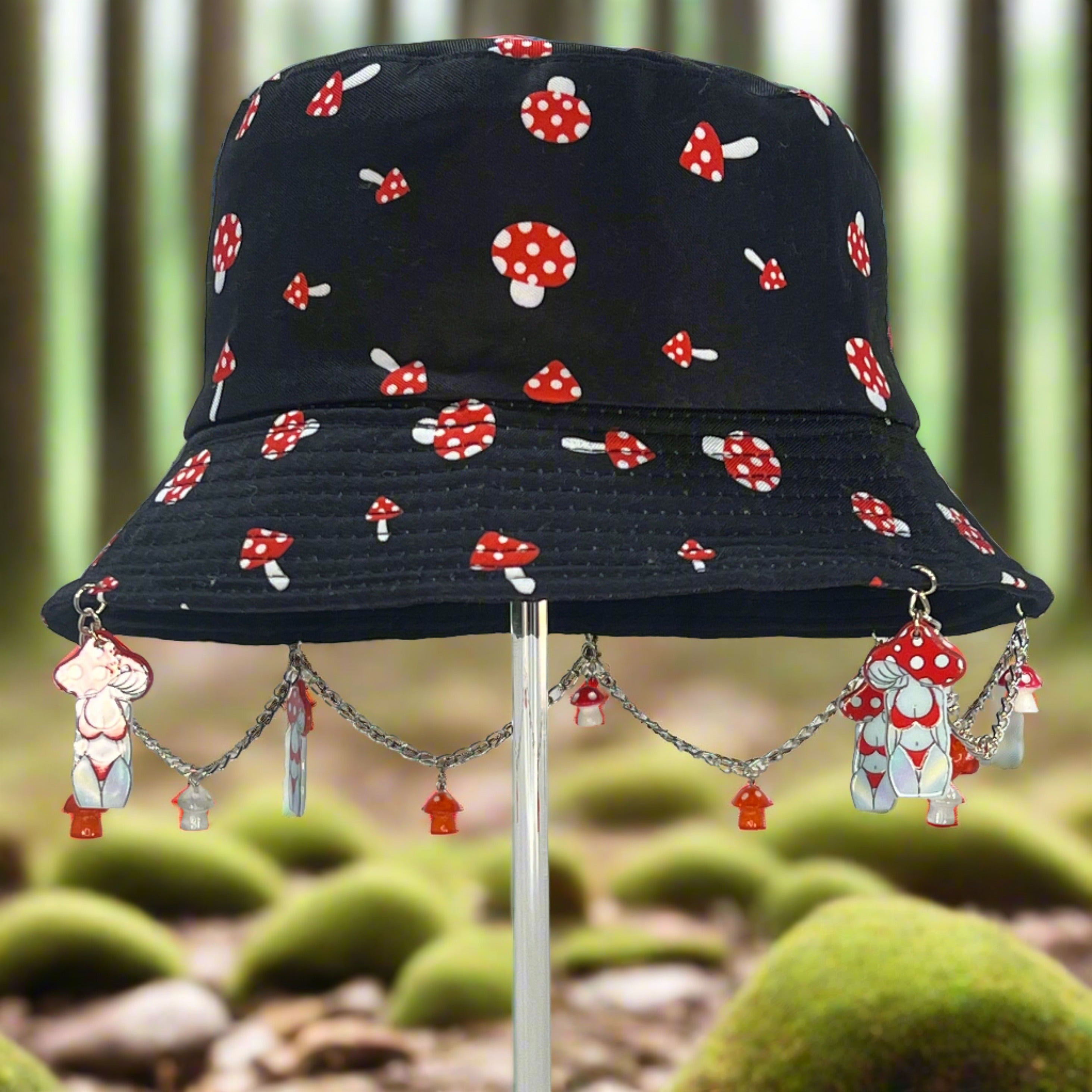 Mush-terious Maiden! Chain and Charm Bucket Hat – Funky Elevation
